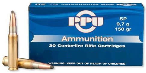 PPU 8x57 Mauser 175gr Pointed Soft Point BT