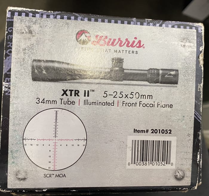 Burris XTR 2 5 25x50 FFP