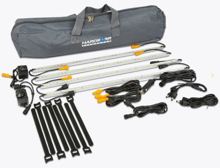 LIFESTYLE 4 BAR ORANGE/WHITE LED CAMPING LIGHT KIT