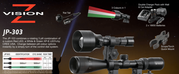 Z Vision JP-303 3 in 1 Mount Light Kit