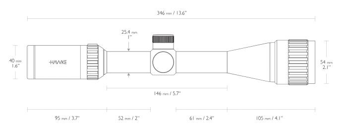 14242 HAWKE VANTAGE IR 4-12x40 AO RIMFIRE