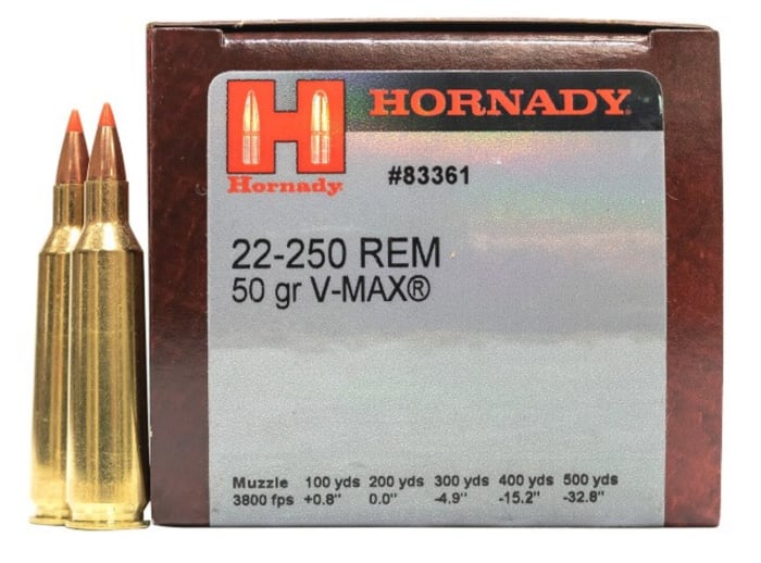 83361 HORNADY V-MAX 22-250 50GR (50)